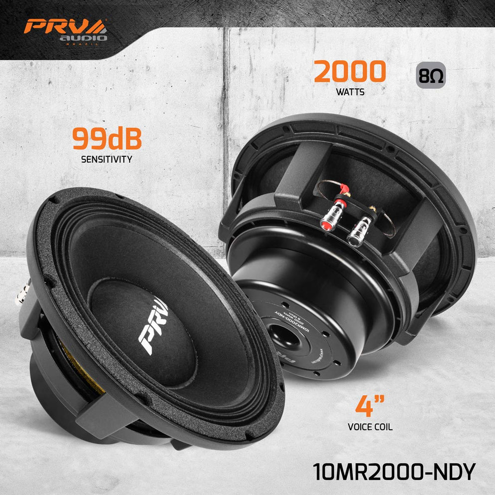 PRV AUDIO 10 Inch Midrange Speaker 10MR1000X – ALTA GAMA CAR AUDIO